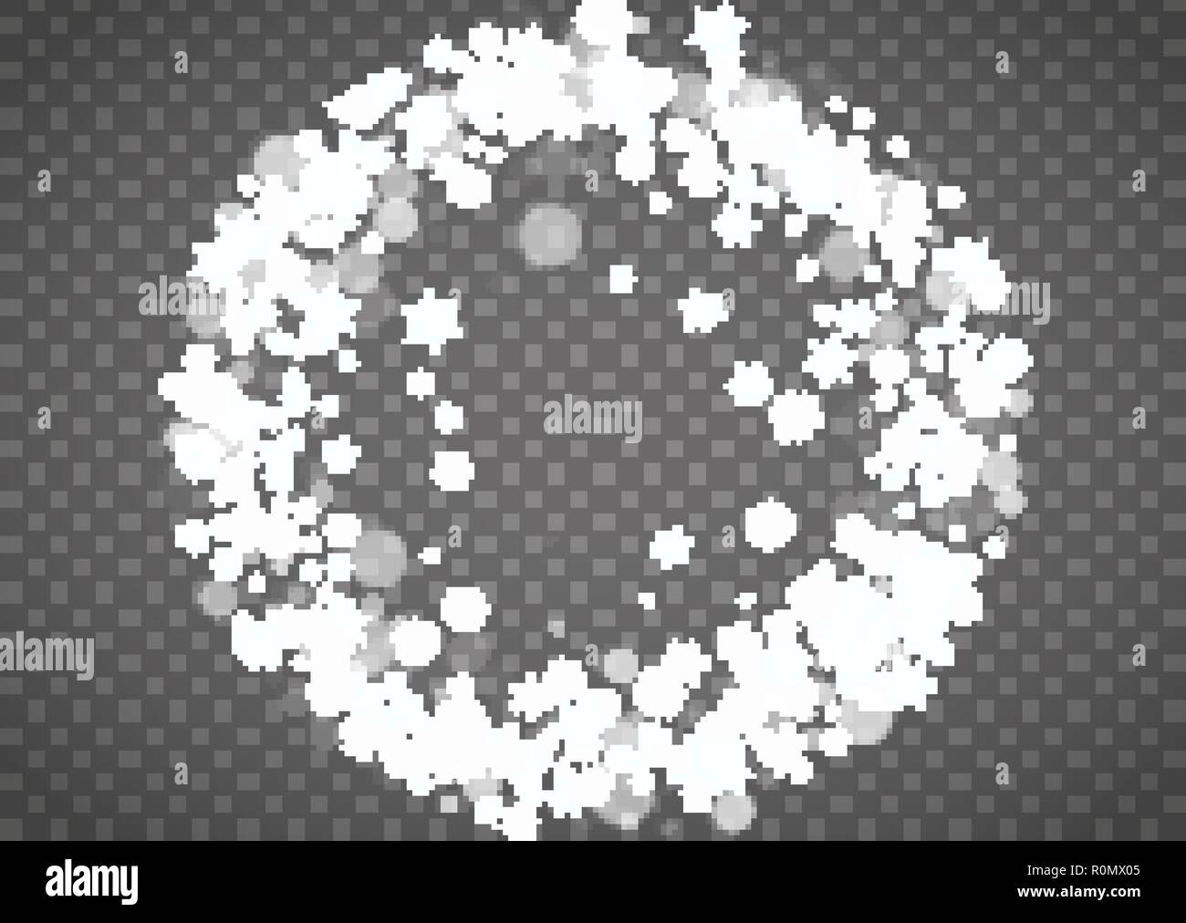 Falling snow on transparent background Stock Vector Images - Alamy