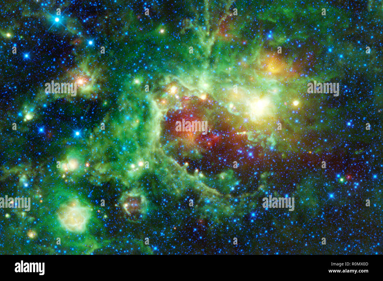 Awesome beautiful nebula somewhere in outer space. Elements of this ...