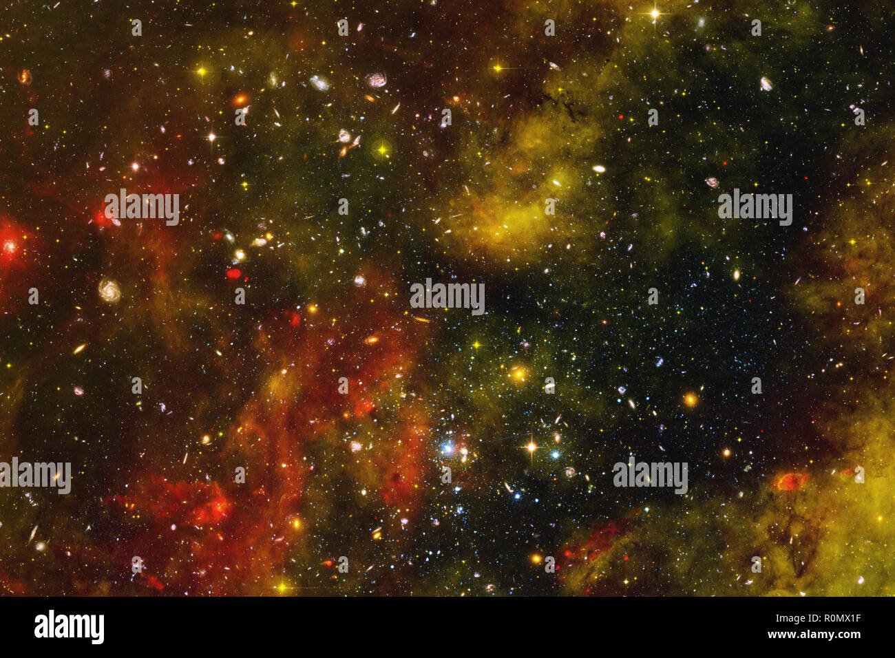 Beautiful nebula and bright stars in outer space, glowing mysterious ...