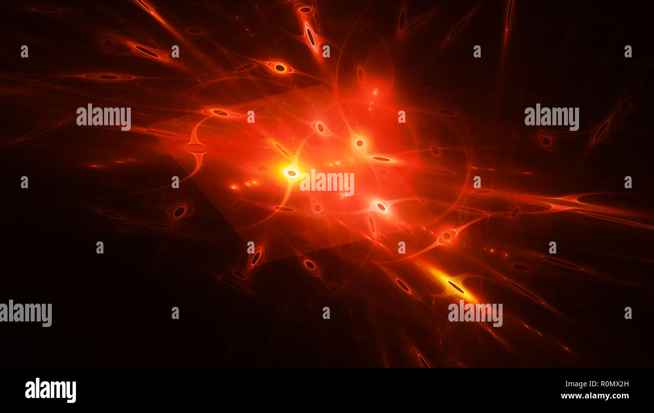 Fiery glowing qubits, computer generated abstract background, 3D rendering Stock Photo - Alamy
