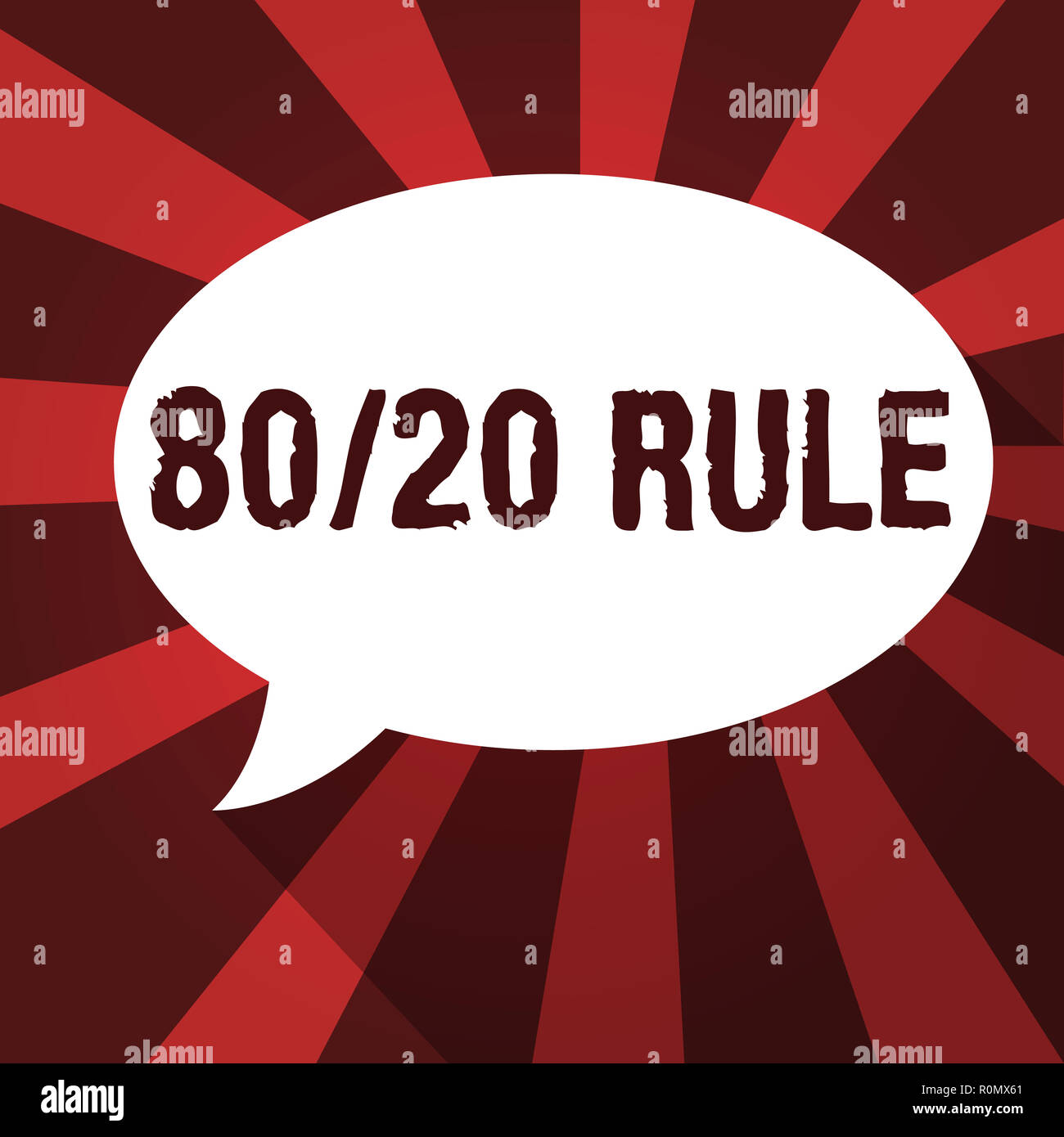 Word writing text 80 20 Rule. Business concept for Pareto principle 80 ...