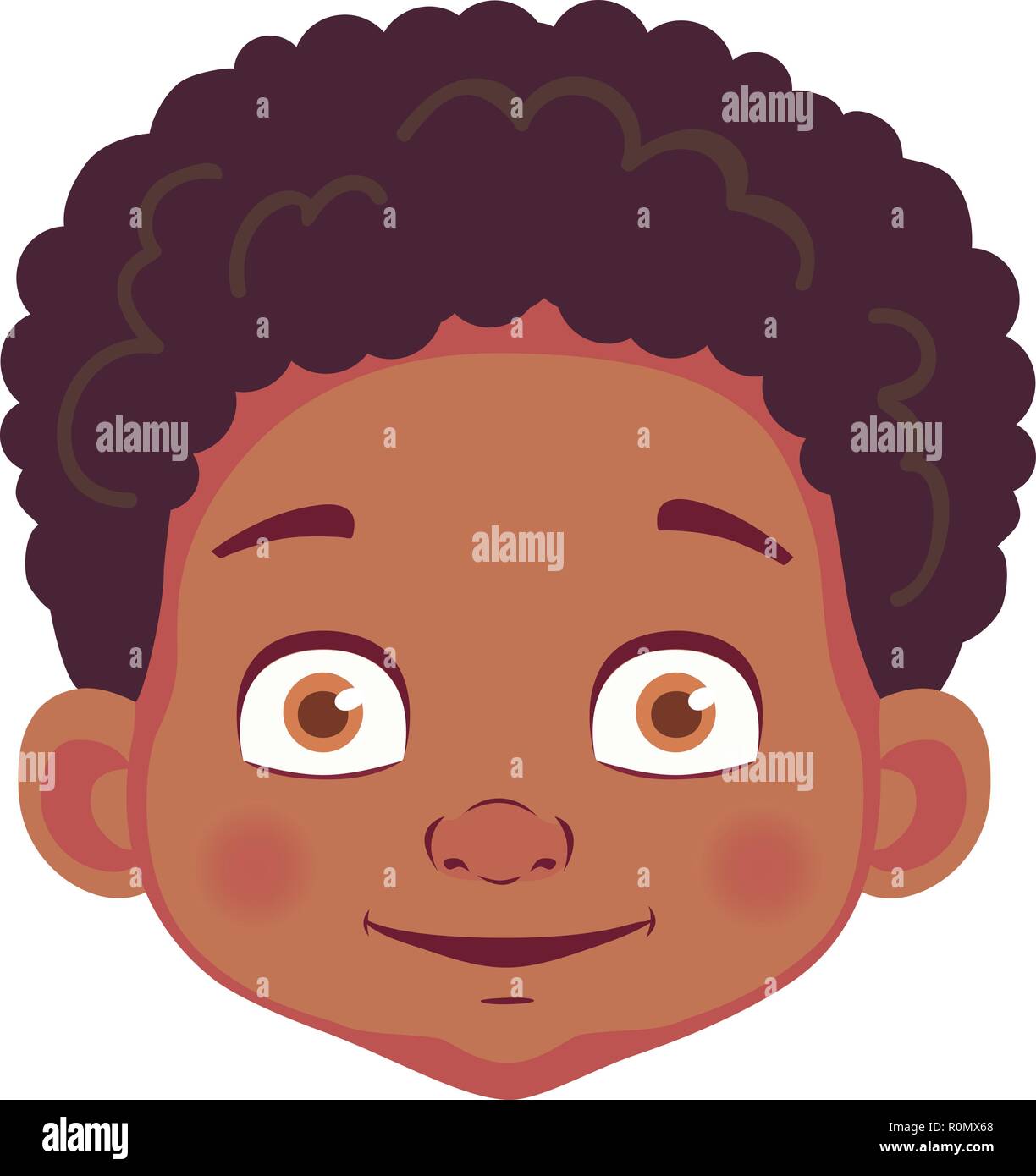 Face of African boy. Emotions of african american boy. Facial ...