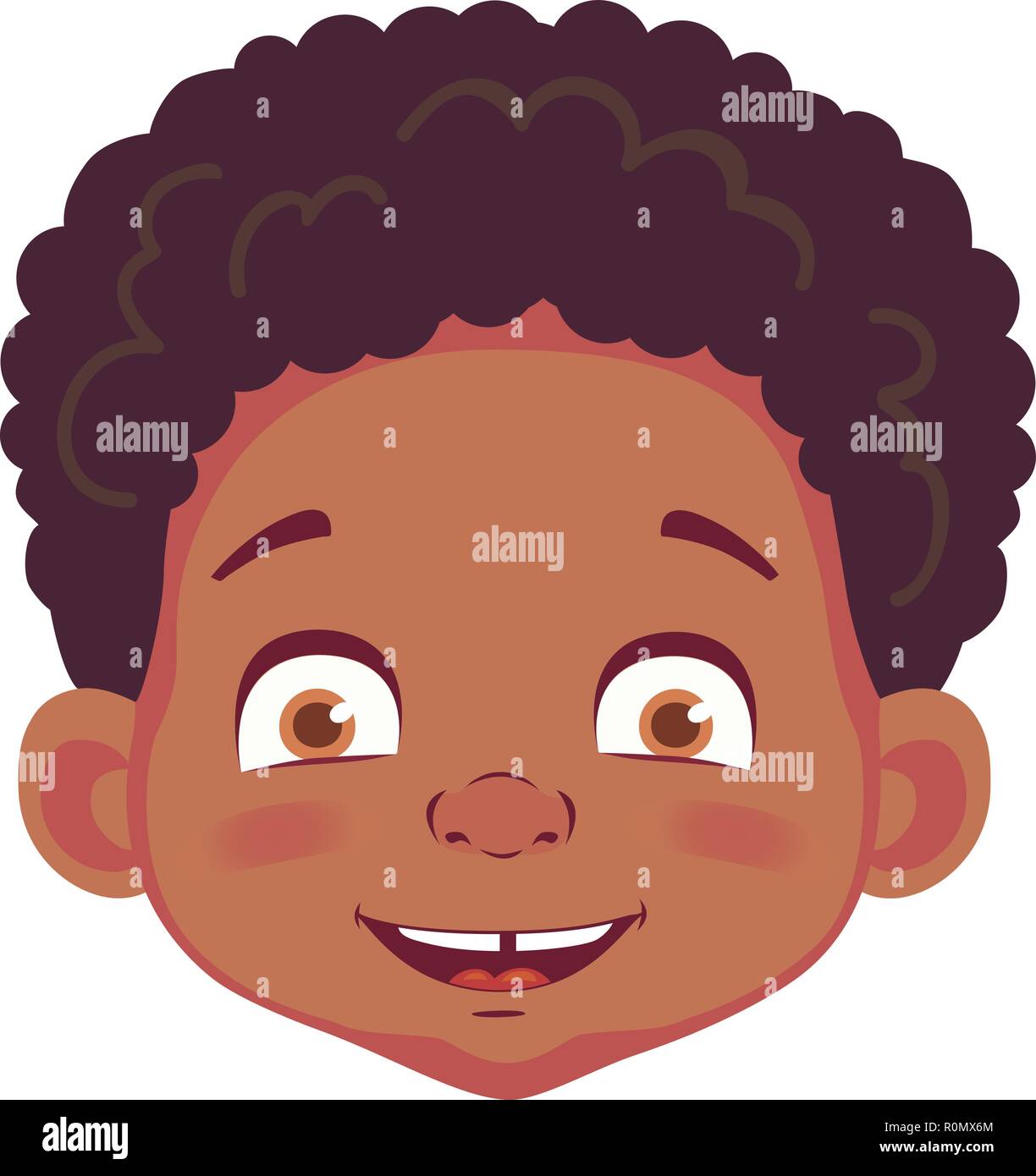 African american boy teenager happy Stock Vector Images - Alamy