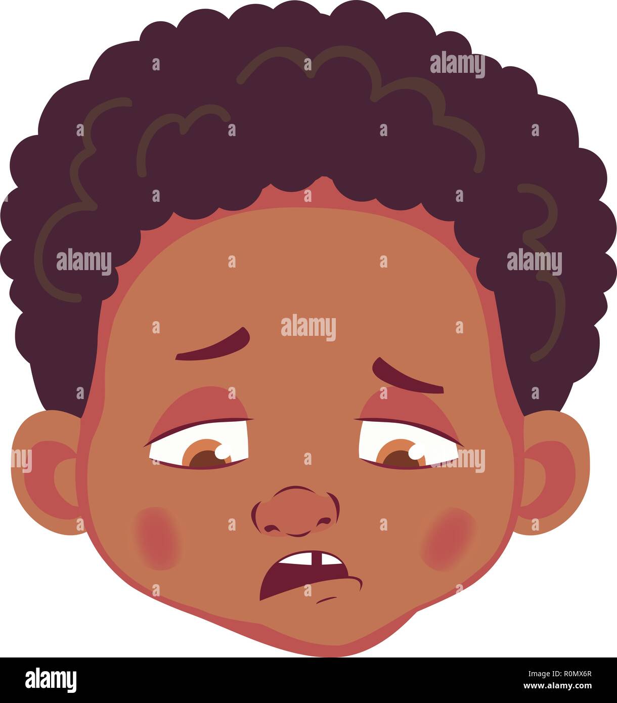 Face of African boy. Emotions of african american boy. Facial ...