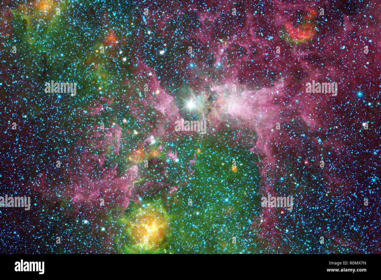 Cosmic landscape, awesome science fiction wallpaper with endless outer ...