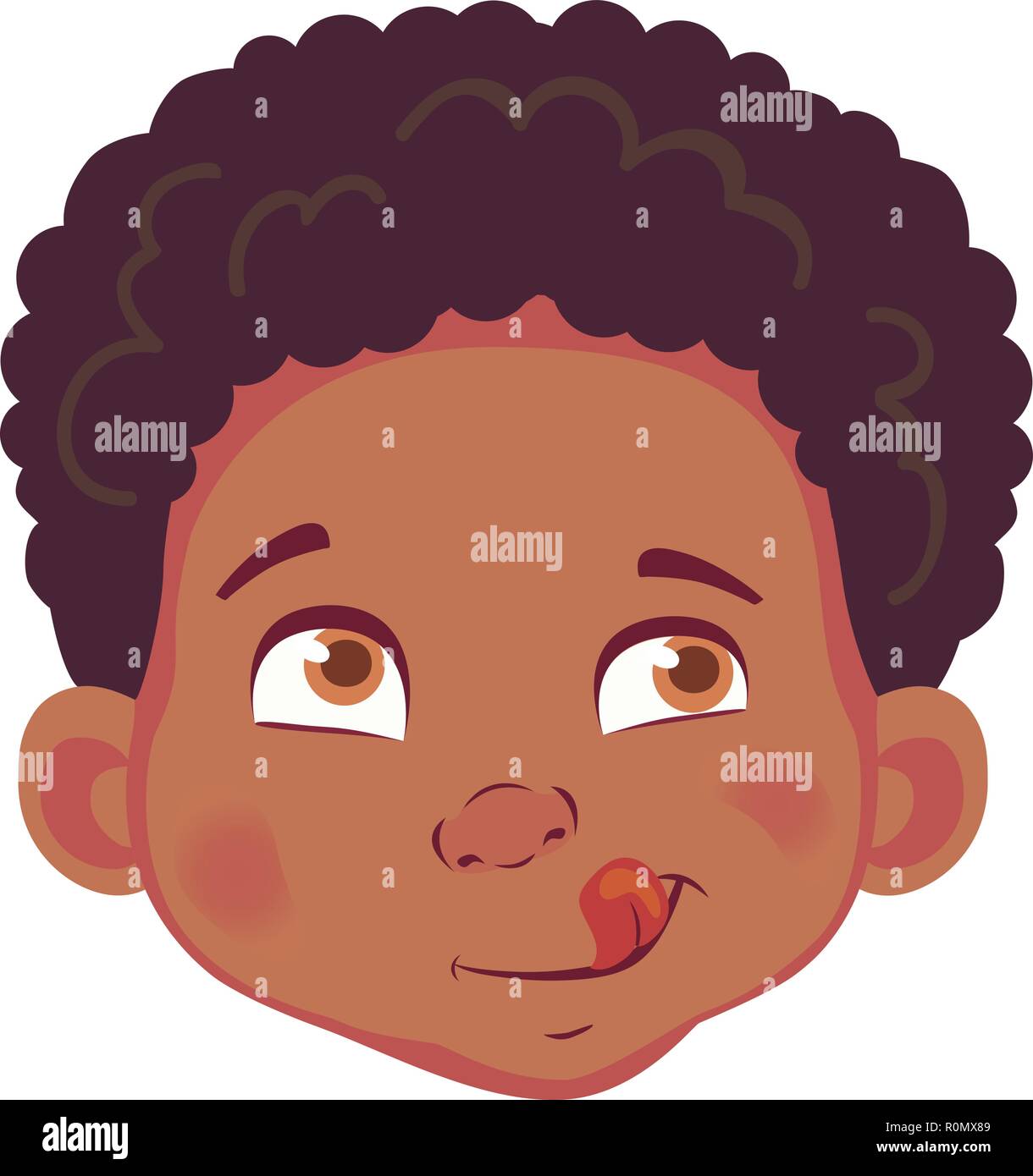 Face of African boy. Emotions of african american boy. Facial ...