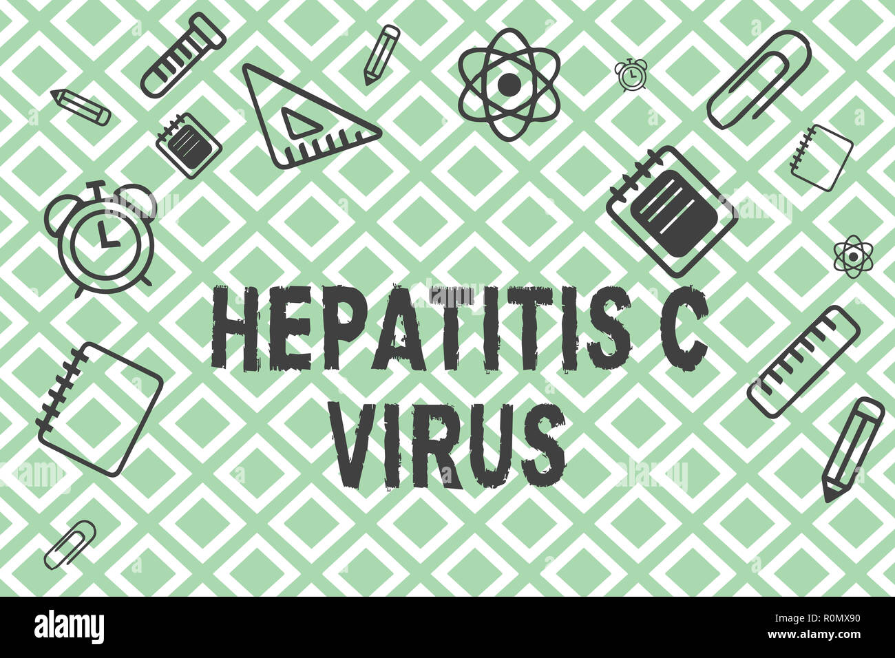 Handwriting text Hepatitis C Virus. Concept meaning Infective agent ...