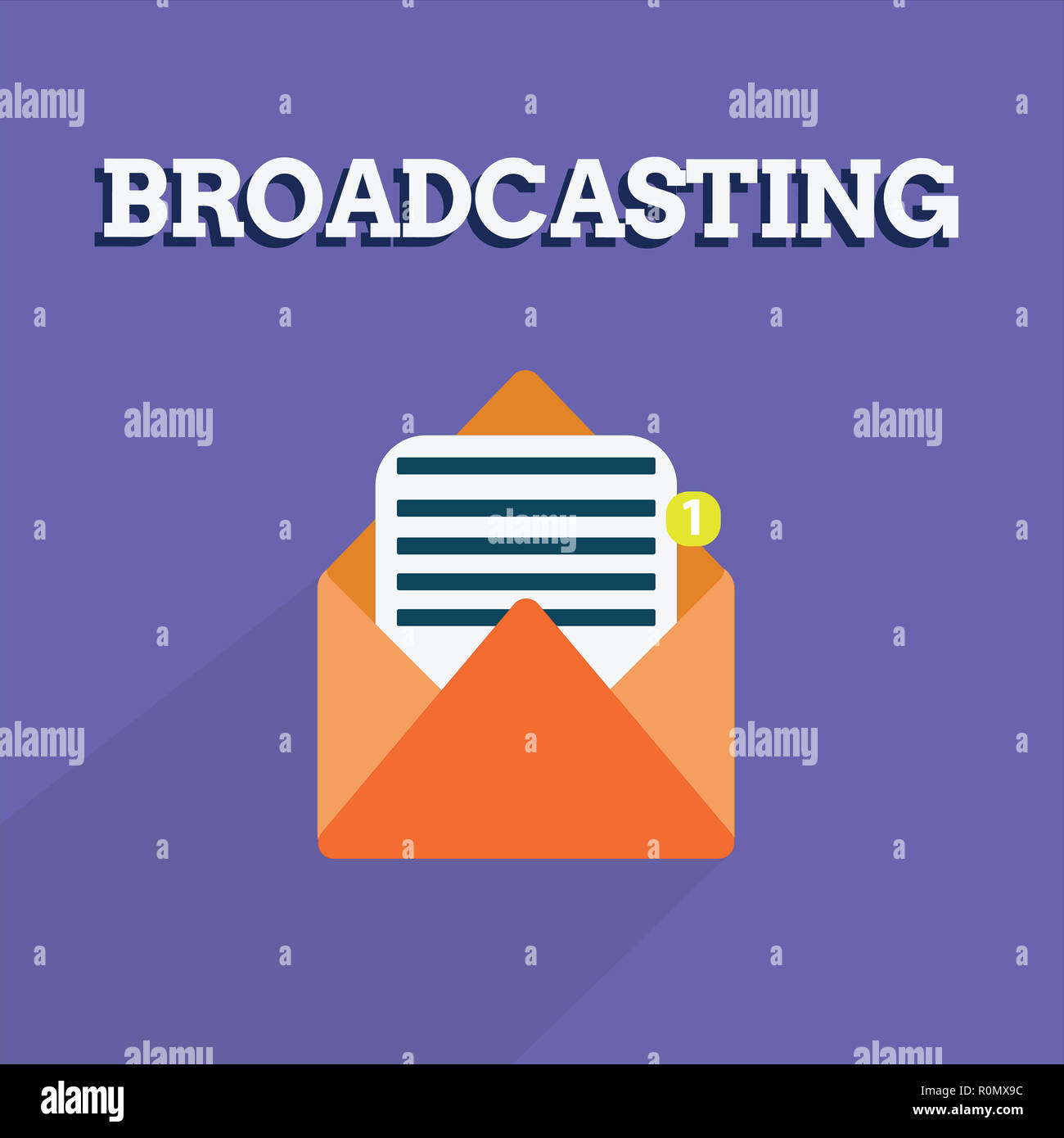 Writing note showing Broadcasting. Business photo showcasing Transmit ...