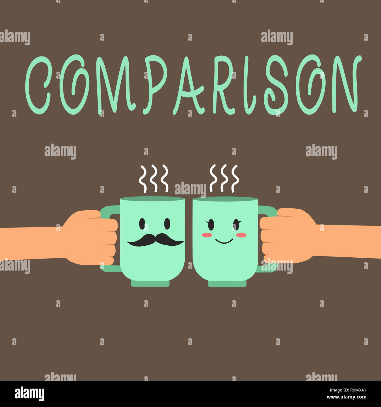 Word writing text Comparison. Business concept for Estimate ...