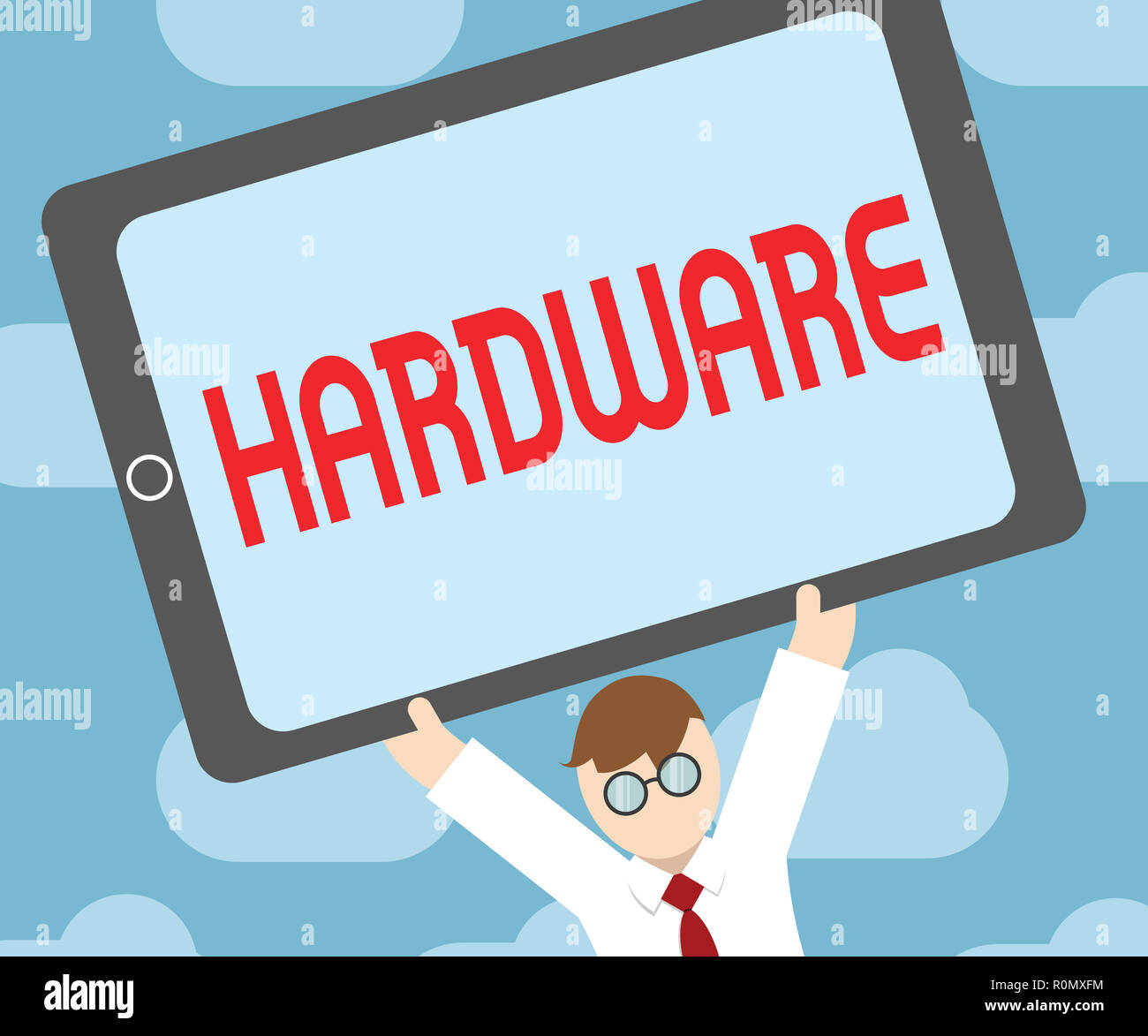 Text sign showing Hardware. Conceptual photo machines and other ...