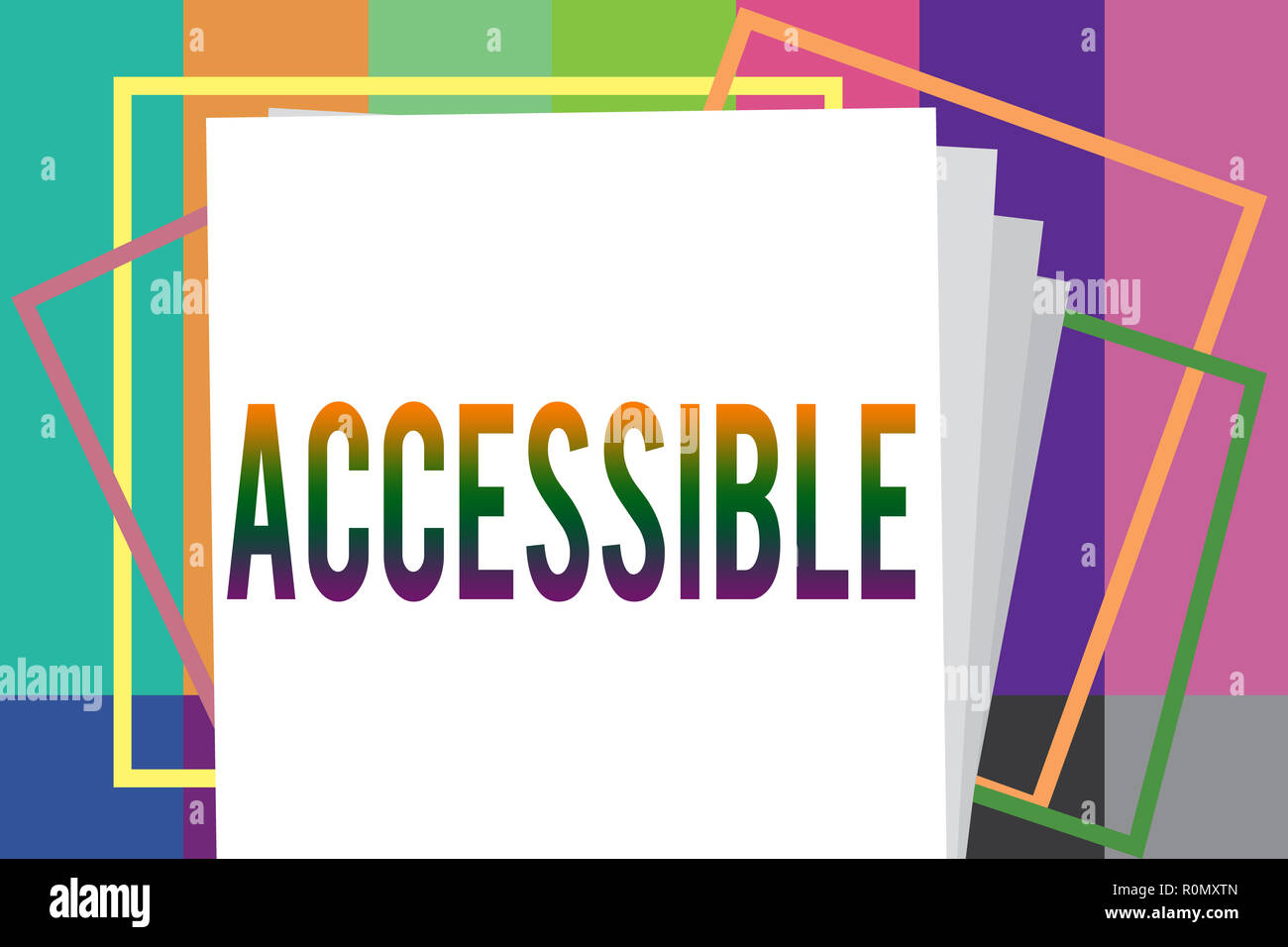 Word writing text Accessible. Business concept for Able to be reached ...