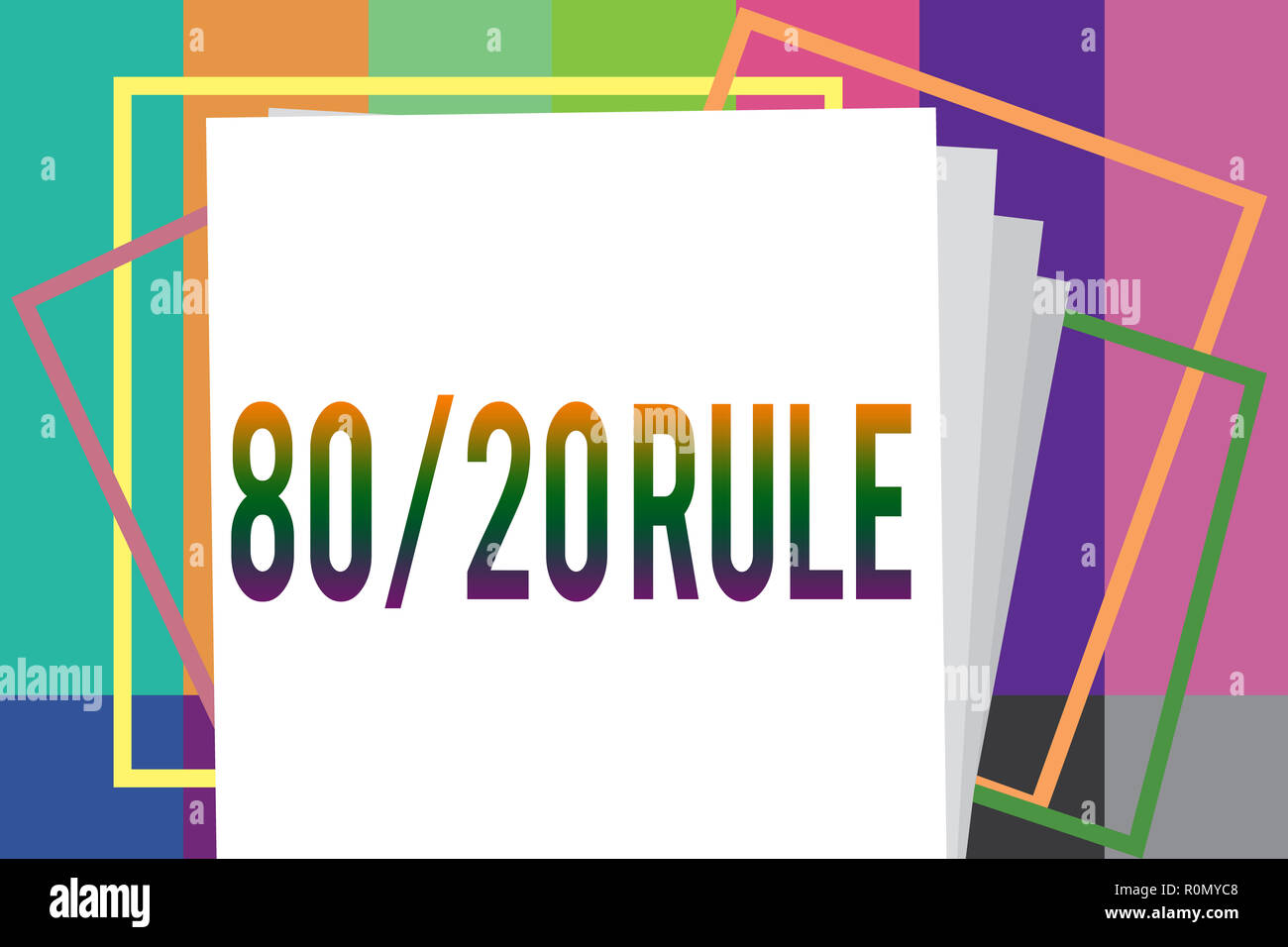 Word writing text 80 20 Rule. Business concept for Pareto principle 80 ...