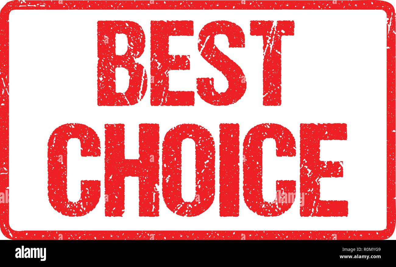 Best Choice Typography Isolated on White. Rubber Stamp Imitation Effect ...