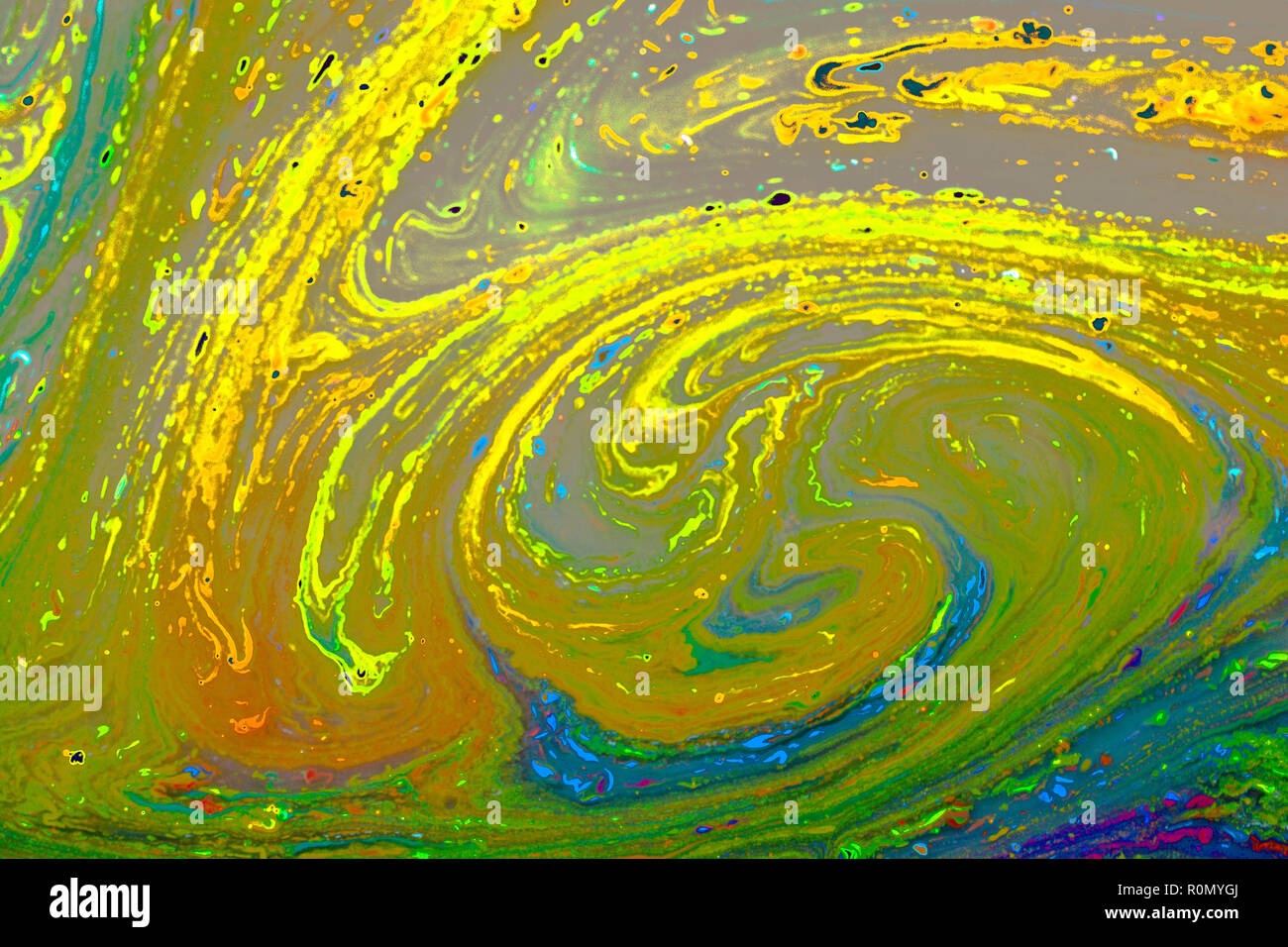 Traditional Ottoman Turkish abstract marbling art patterns as ...