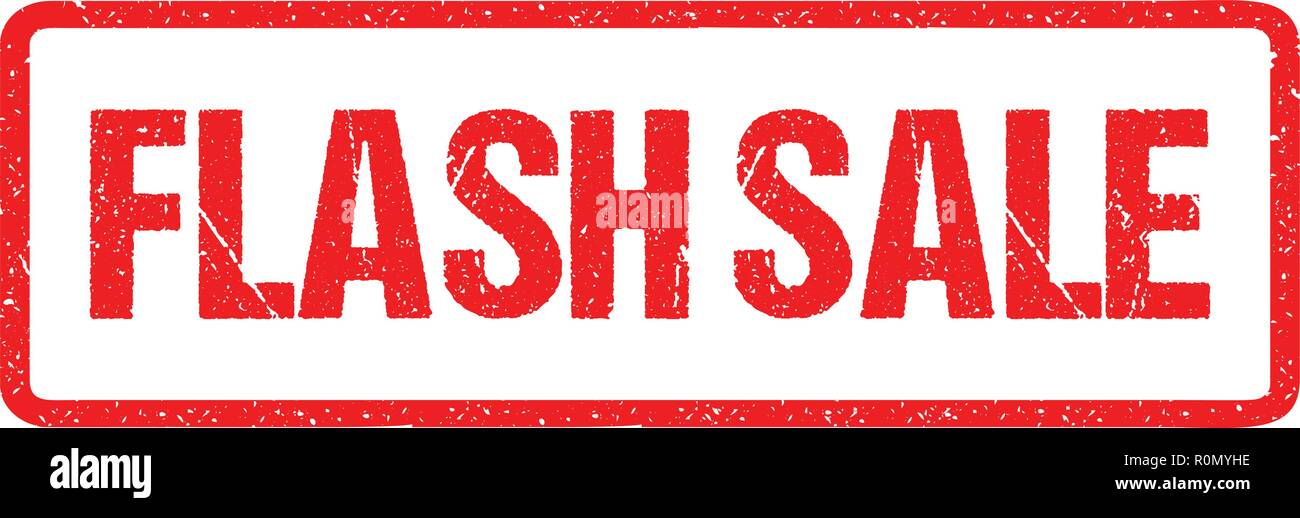 Flash Sale Letters Sign Typography Isolated on White. Red Ink Grunge ...