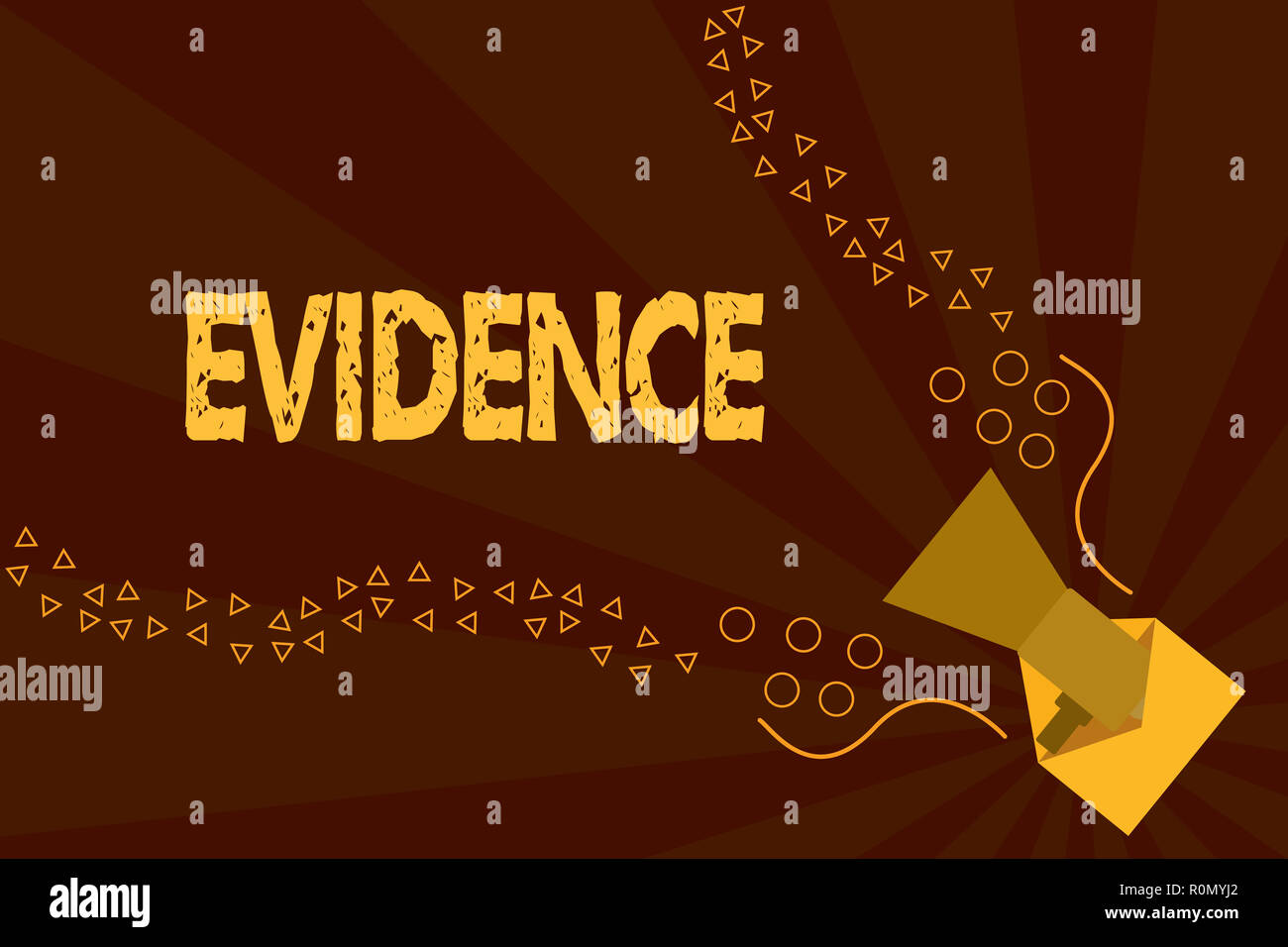 Text sign showing Evidence. Conceptual photo available body facts ...