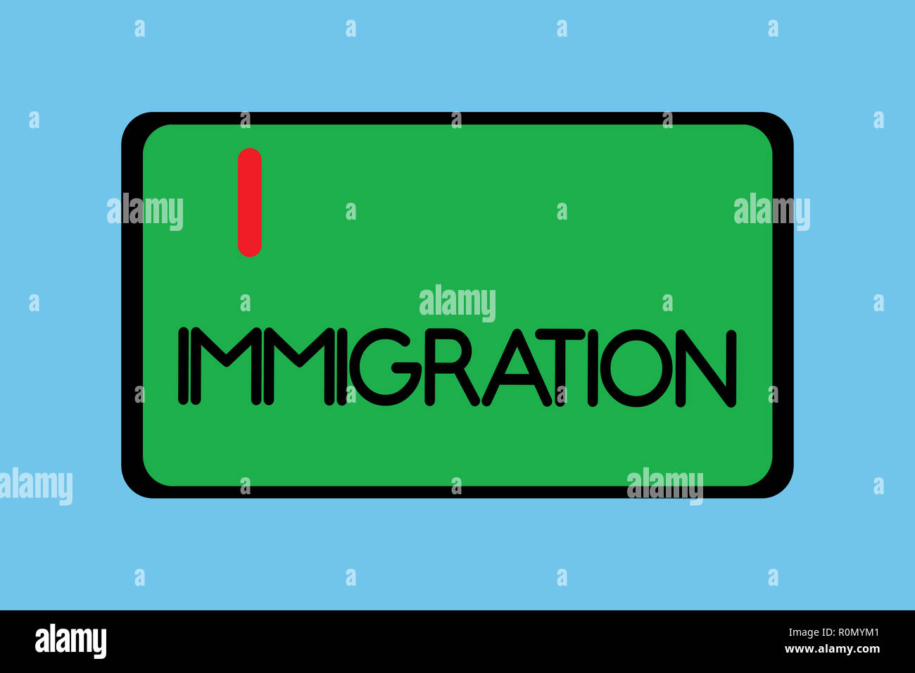Handwriting text writing Immigration. Concept meaning Action of coming ...