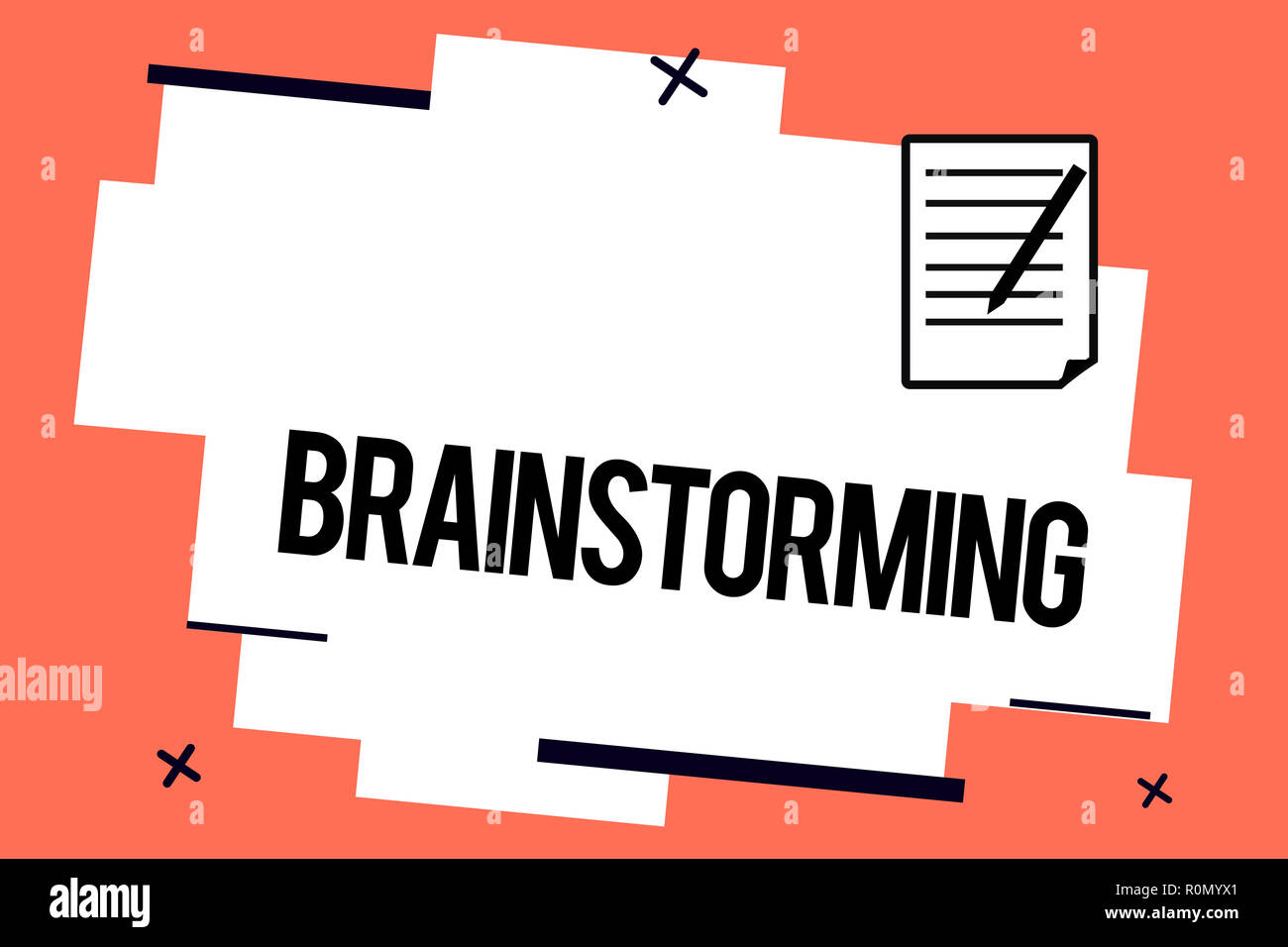 Handwriting text writing Brainstorming. Concept meaning Hold a group ...