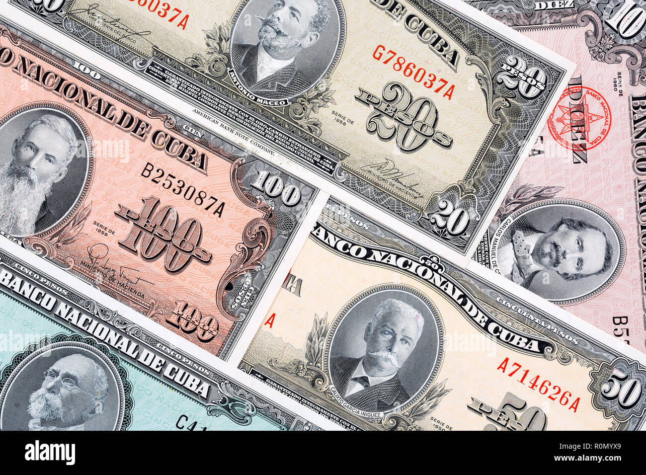 Old Cuban money a business background Stock Photo - Alamy