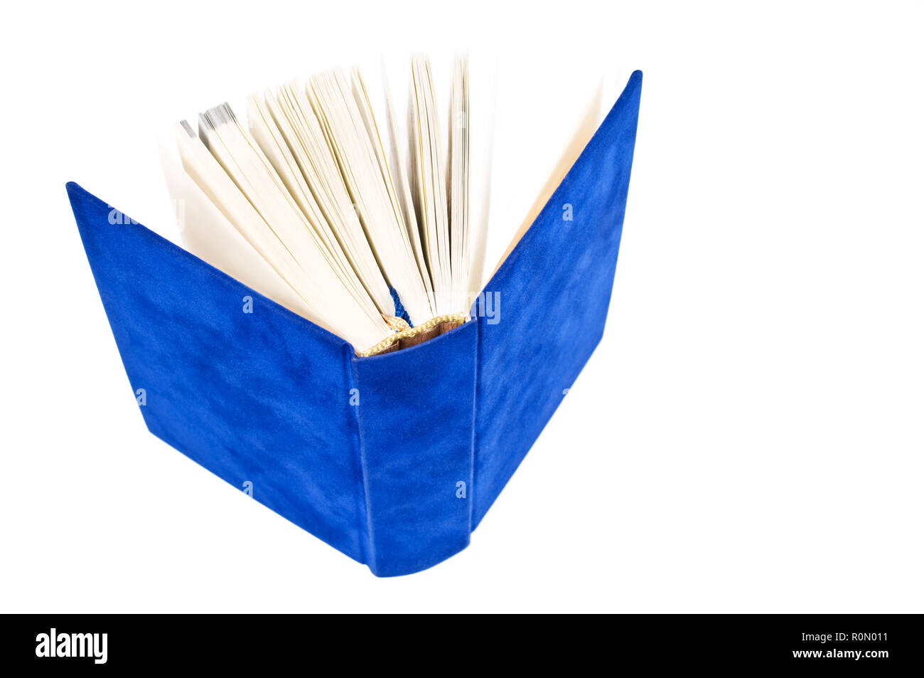 Open book blue background hi-res stock photography and images - Alamy