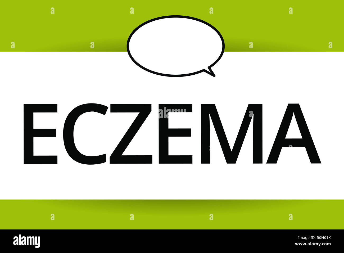 Word writing text Eczema. Business concept for Skin condition marked by ...