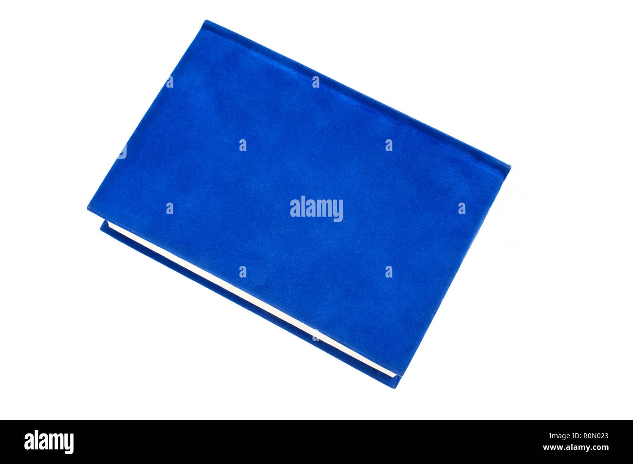 Blue book on white background Stock Photo - Alamy