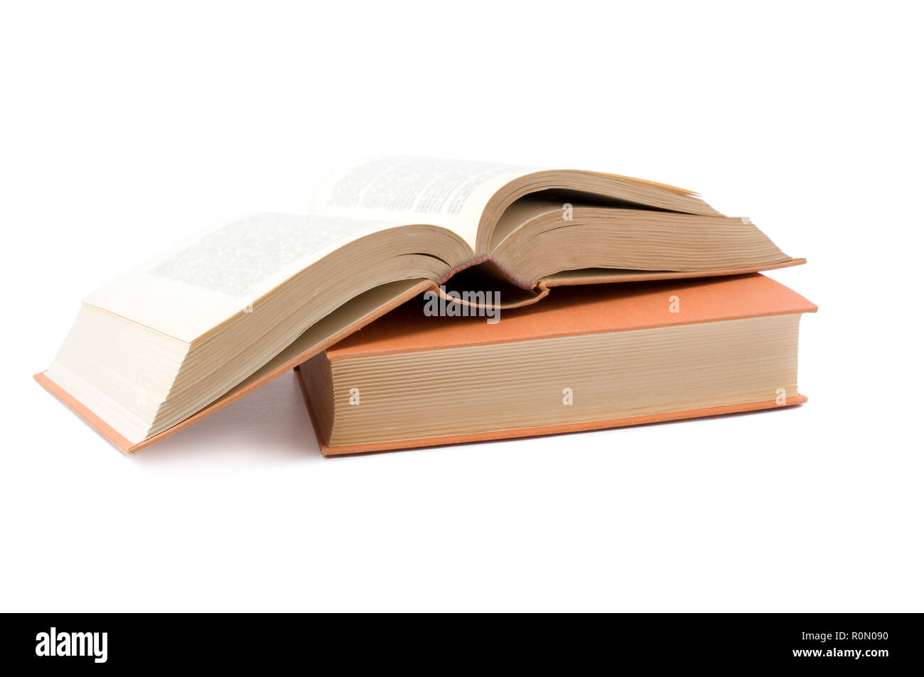 Two books on white background Stock Photo - Alamy