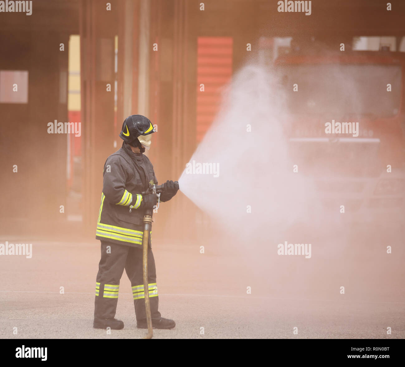Italian Fireman Firefighter Italy Stock Photos & Italian Fireman ...
