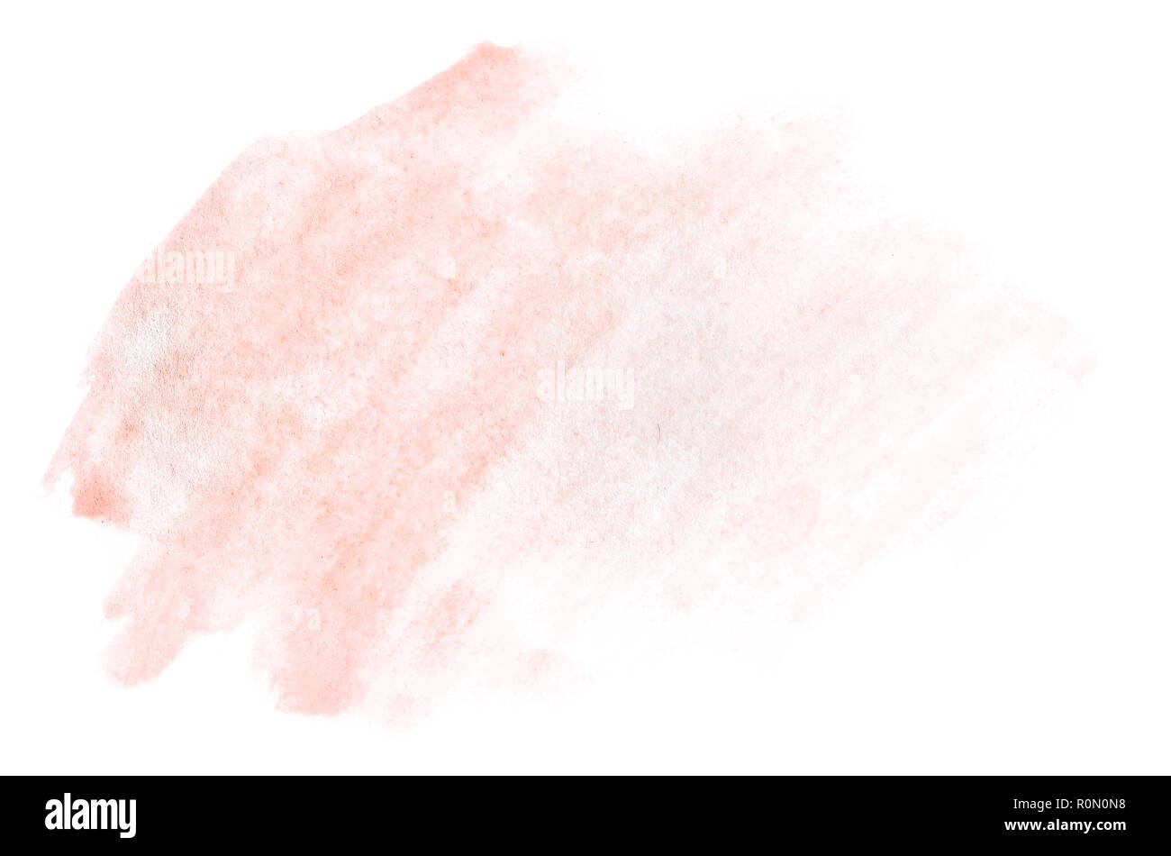 Watercolor illustration in the form of a wet color swipe, leaving in ...