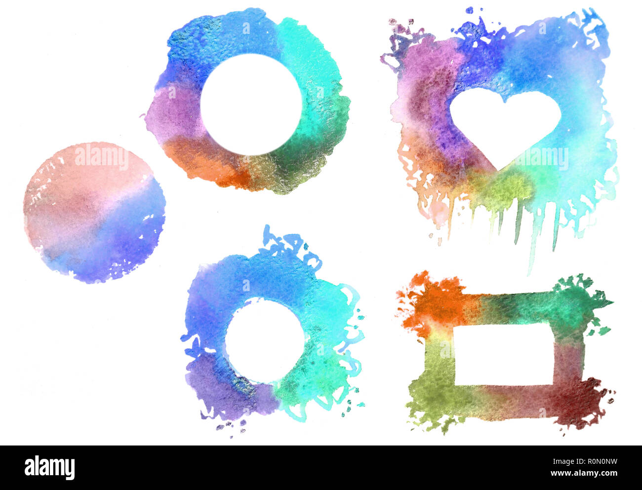 Background image of abstract watercolor stains that form random shapes ...