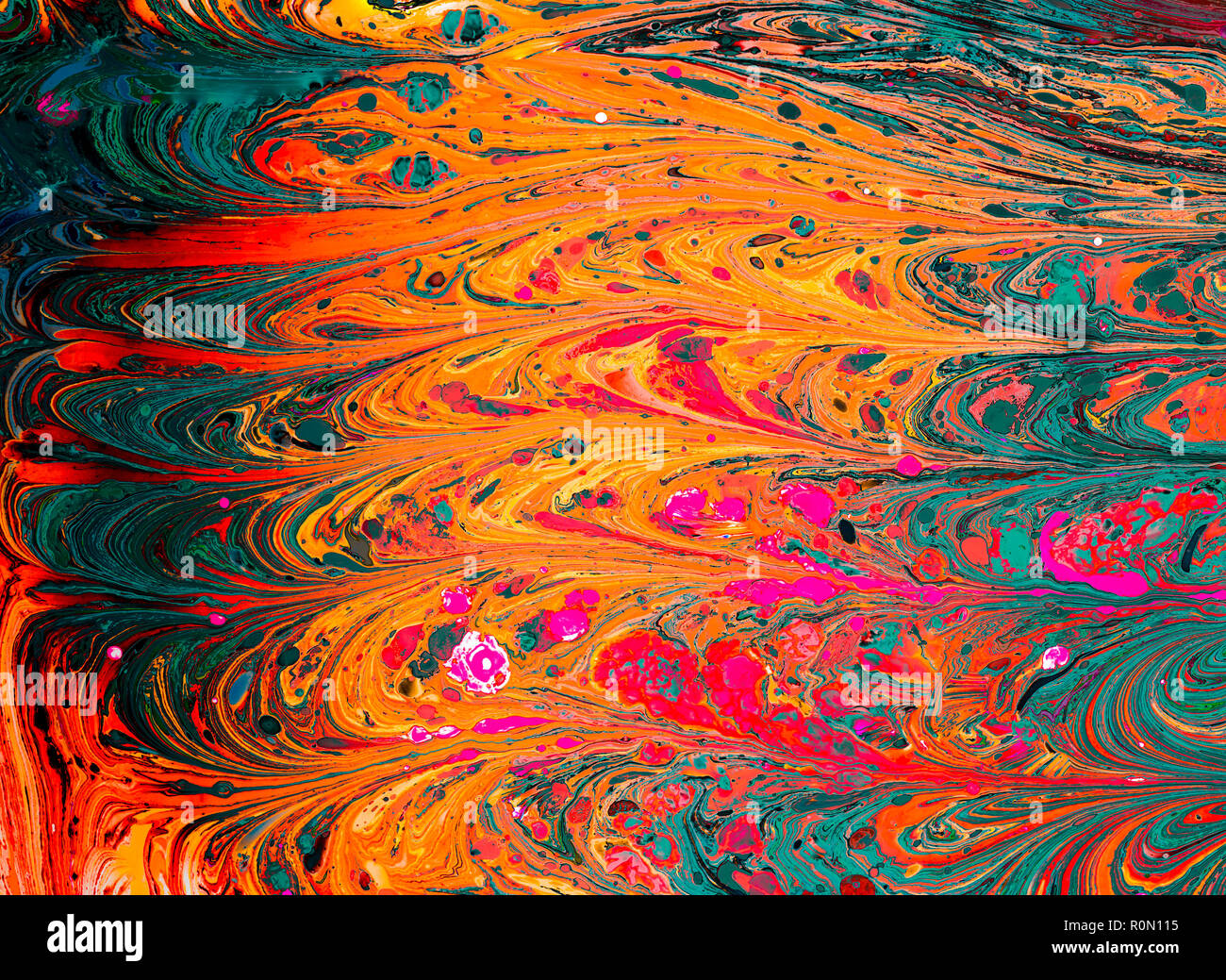 Traditional Ottoman Turkish abstract marbling art patterns as ...