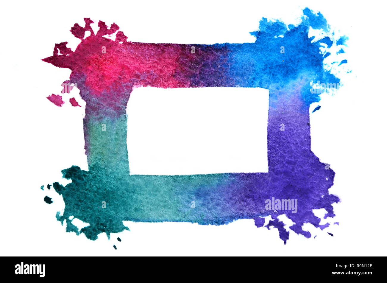 Background image of abstract watercolor spots forming a random shape of ...