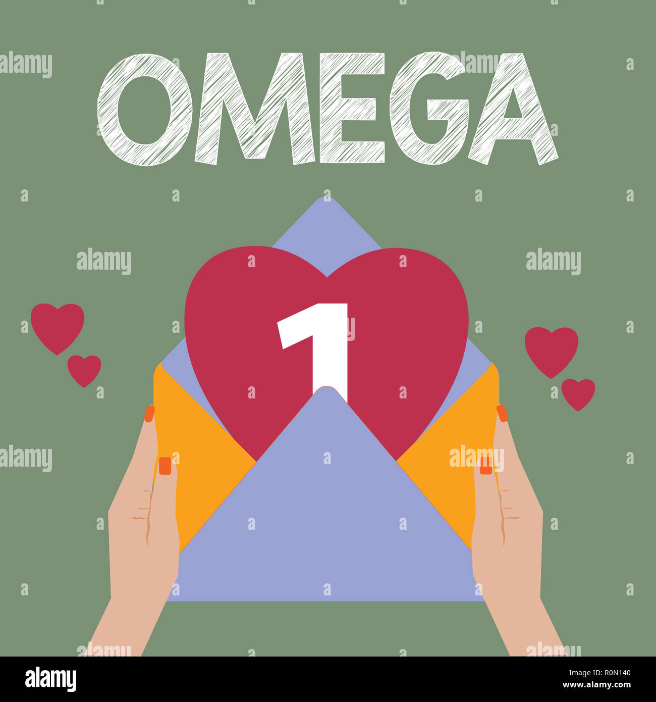 Conceptual hand writing showing Omega. Business photo text Class of ...