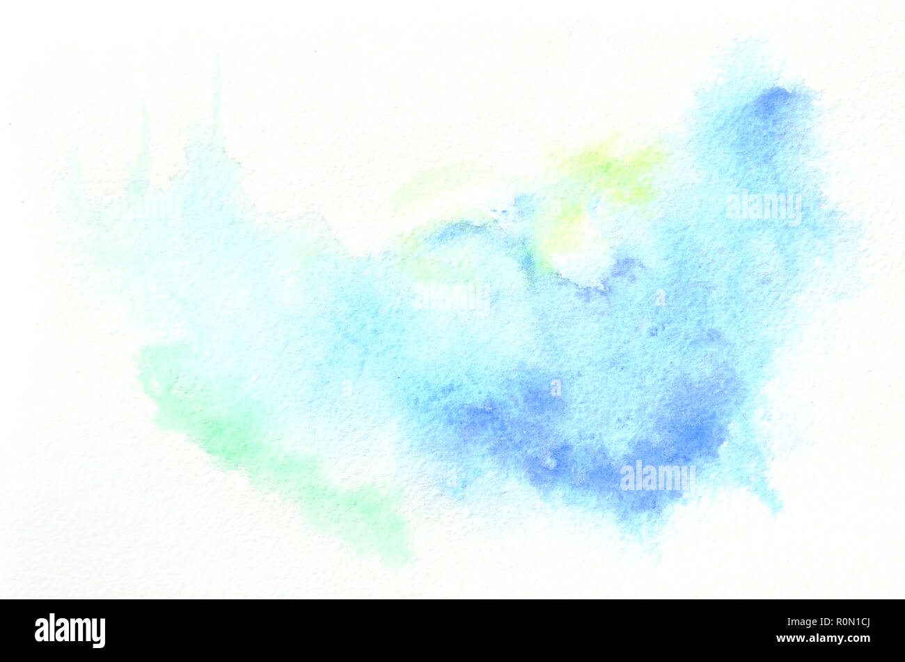 Hand drawn light blue watercolor shape for your design. Creative ...