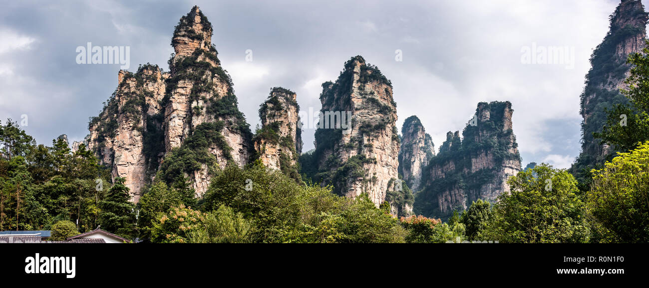The Wulingyuan Scenic Area, near Zhangjiajie,Hunan, a World Heritage ...