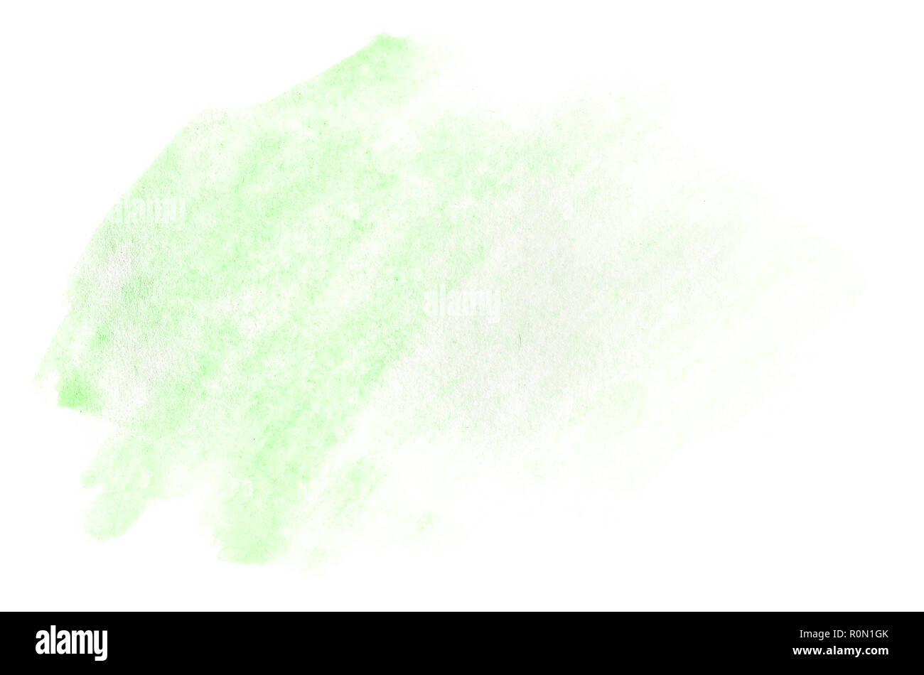 Watercolor illustration in the form of a wet color swipe, leaving in ...