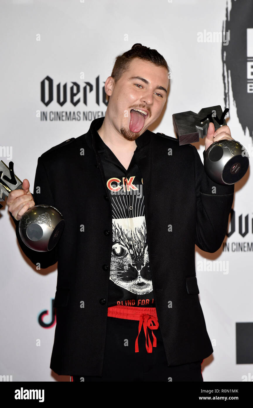 Jack Shirak attending the MTV European Music Awards 2018 at the Bizkaia ...