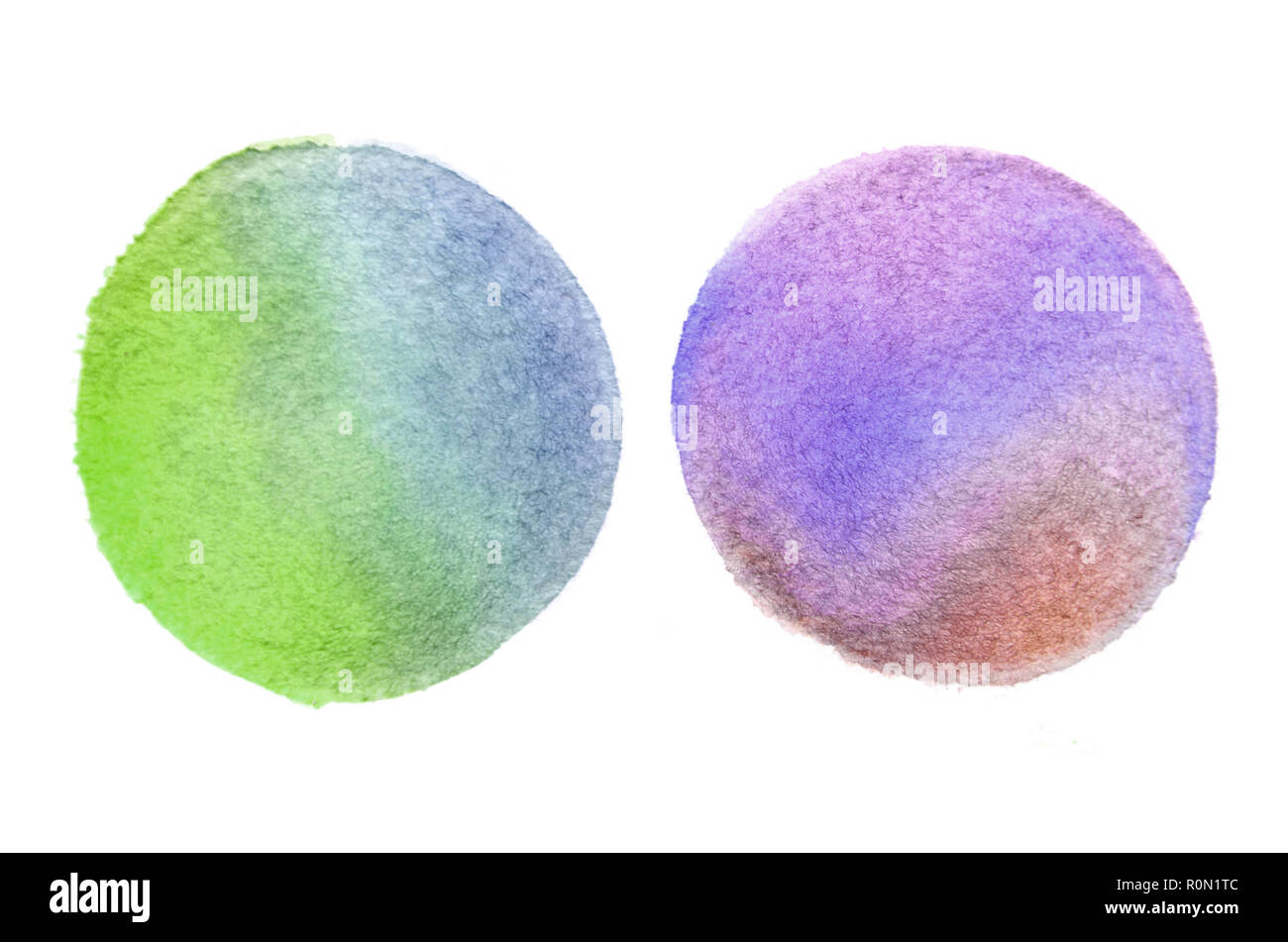 Background image of abstract watercolor spots forming a round shape of ...