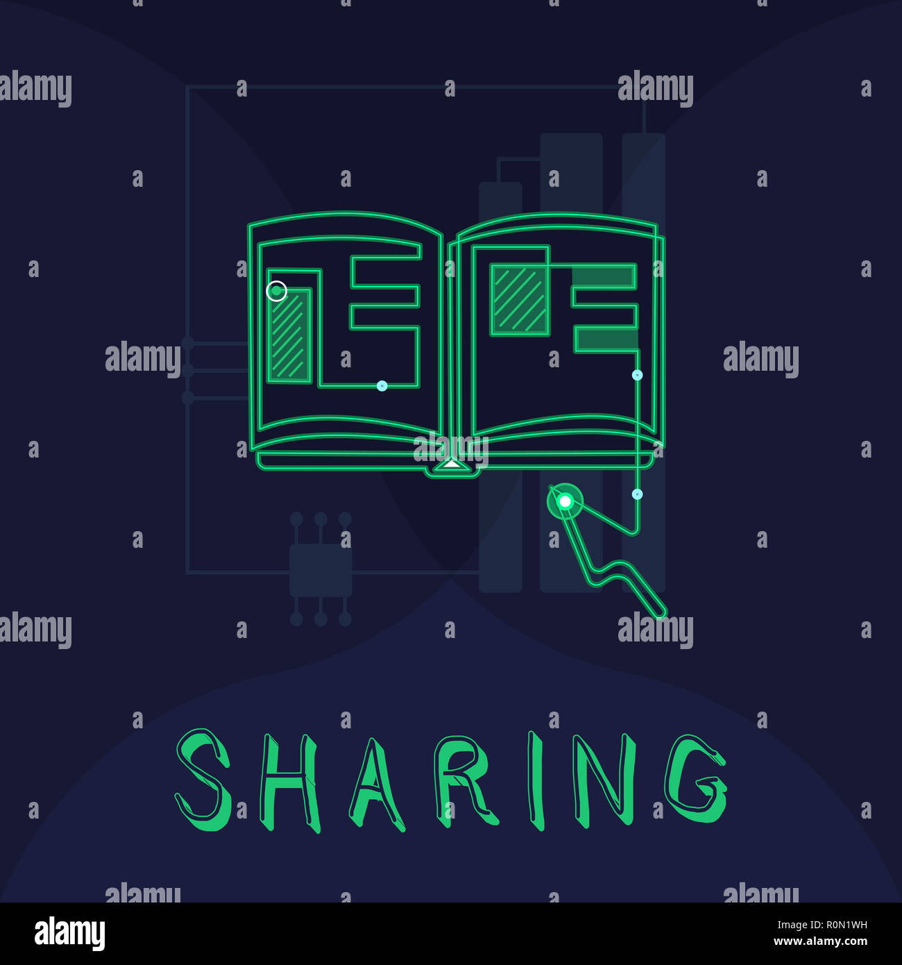 Handwriting text Sharing. Concept meaning have portion of something ...