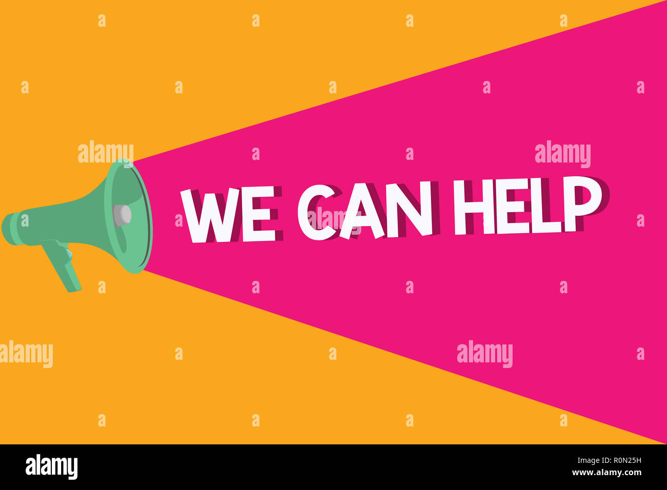 Text sign showing We Can Help. Conceptual photo Let us support you give ...