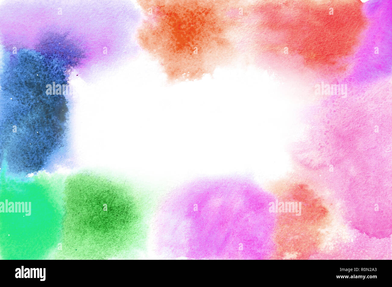 Hand drawn watercolor shape in cold tones for your design. Creative ...