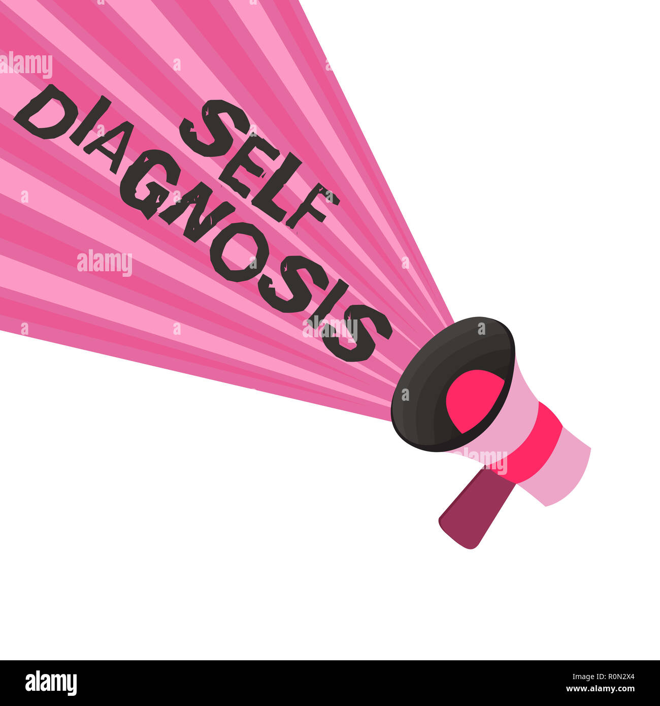 Text sign showing Self Diagnosis. Conceptual photo The process of ...