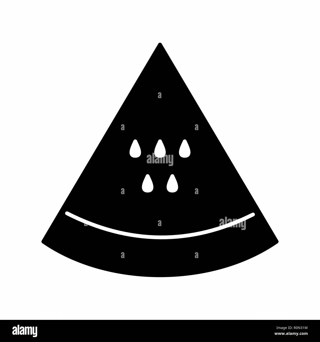 Watermelon triangle Black and White Stock Photos & Images - Alamy
