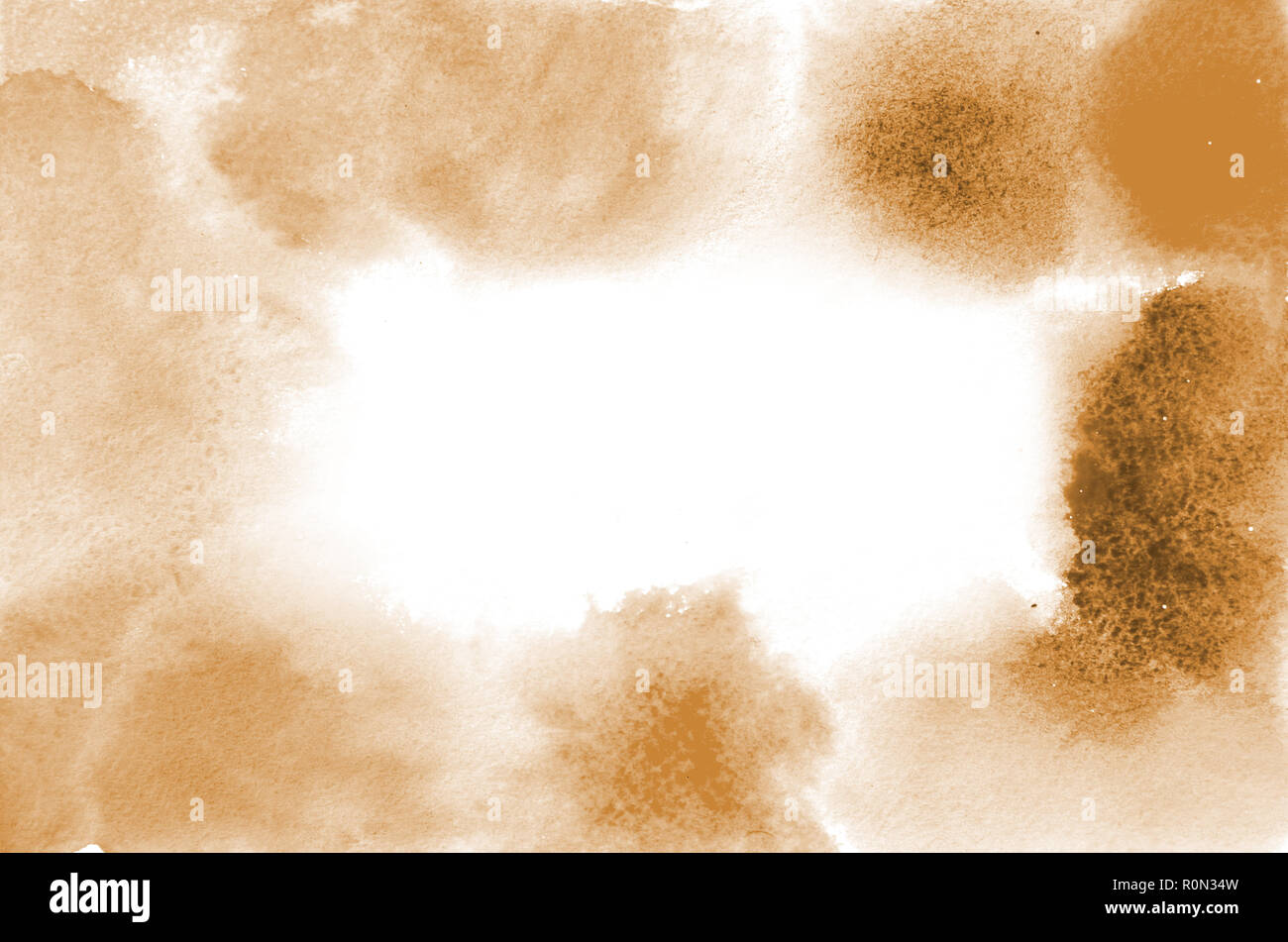 Hand drawn orange watercolor shape for your design. Creative painted ...