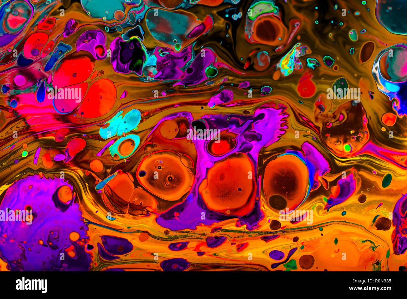 Traditional Ottoman Turkish abstract marbling art patterns as ...