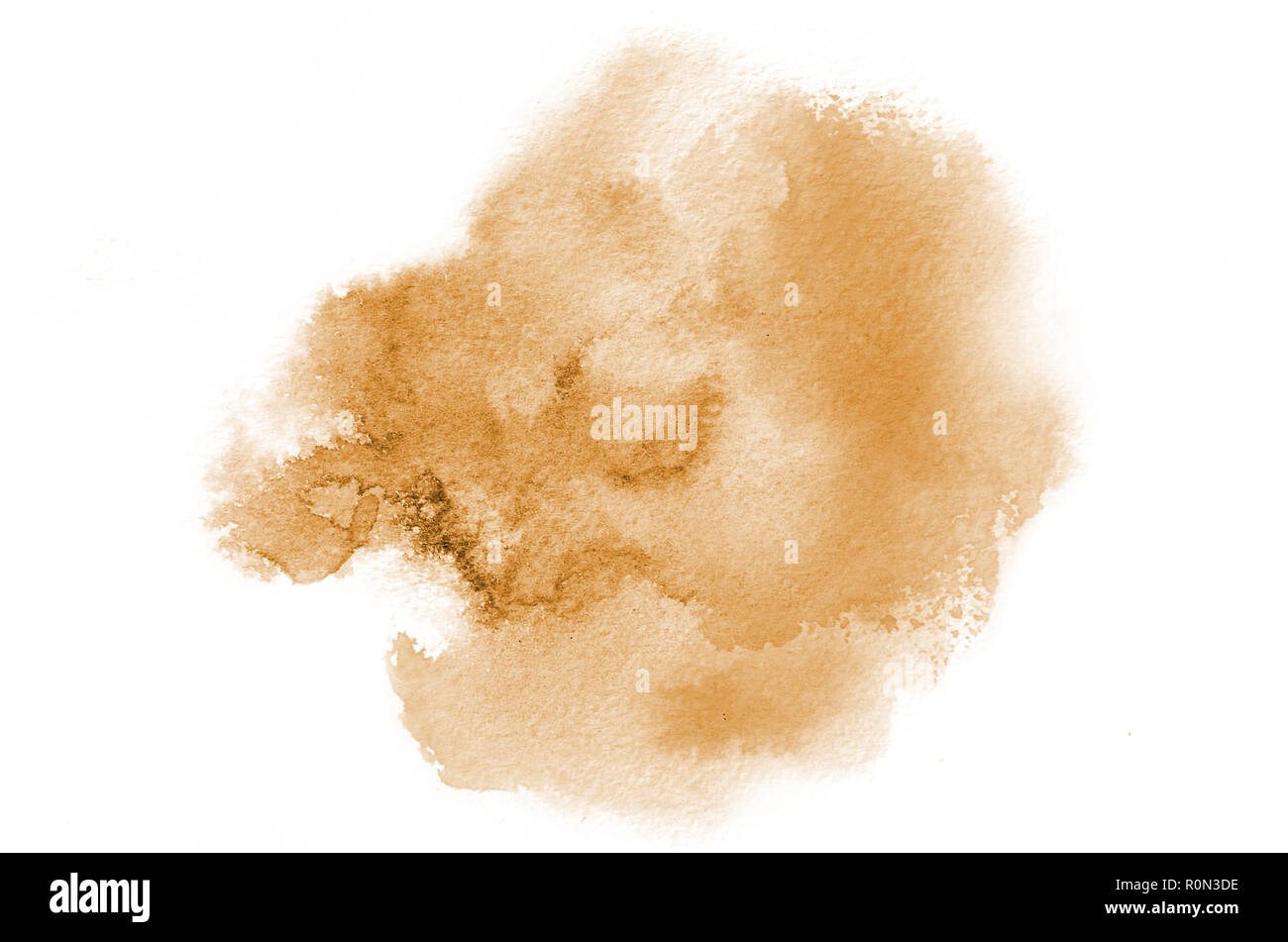 Hand drawn orange watercolor shape for your design. Creative painted ...