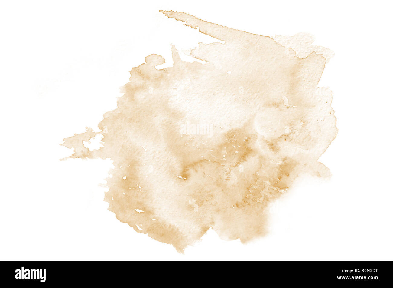 Hand drawn orange watercolor shape for your design. Creative painted ...