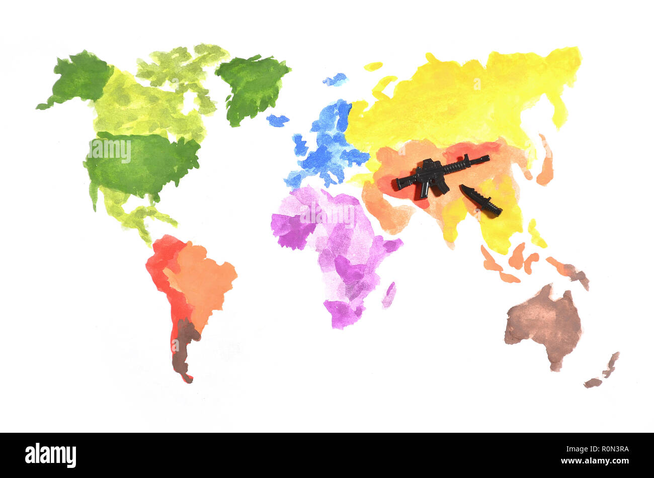 Map of europe black white kazakhstan hi-res stock photography and ...