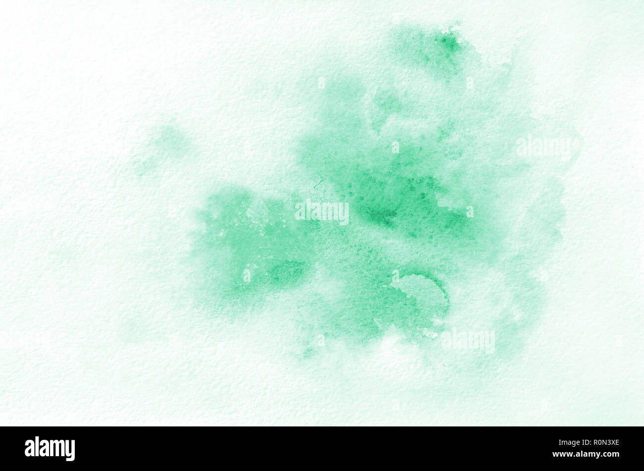 Hand drawn green watercolor shape for your design. Creative painted ...