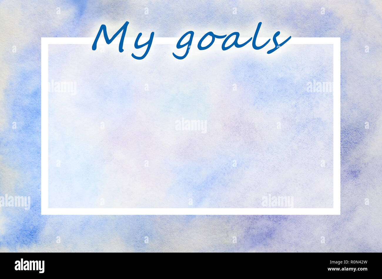 My goals. The text is depicted in an illustration in the form of a ...
